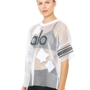 ALO Yoga | Tops | Alo Yoga Short Sleeve Mesh Yoga Jersey Top | Poshmark